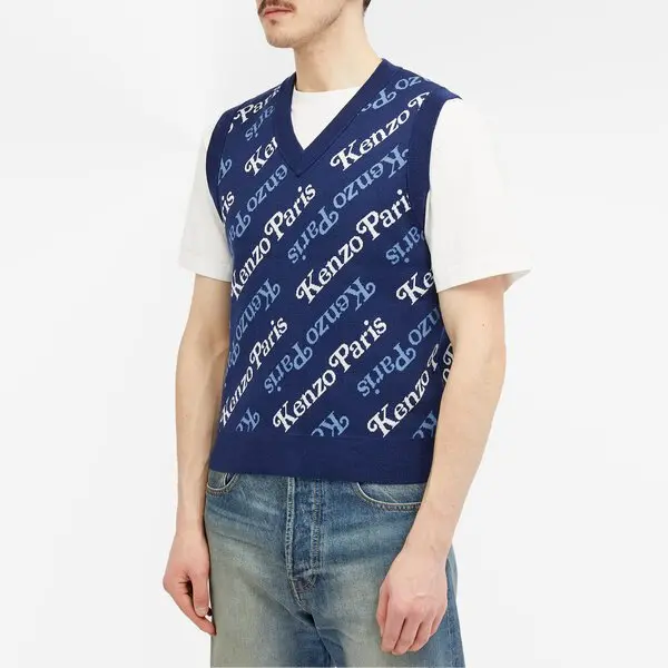 Kenzo X Verdy Knit Vest In Midnight Blue - 65% Off | Editorialist